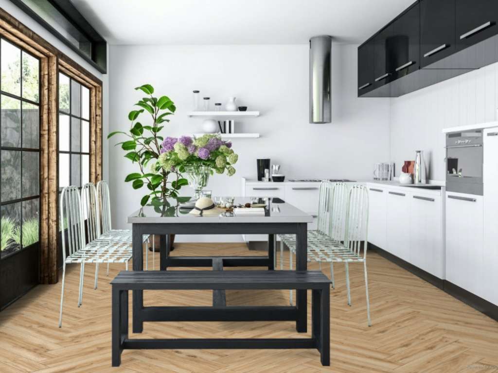 Vinylboden The Floor SPC Herringbone Vail Eiche P1003 Fischgrät | Vinylböden | Vinyl ...