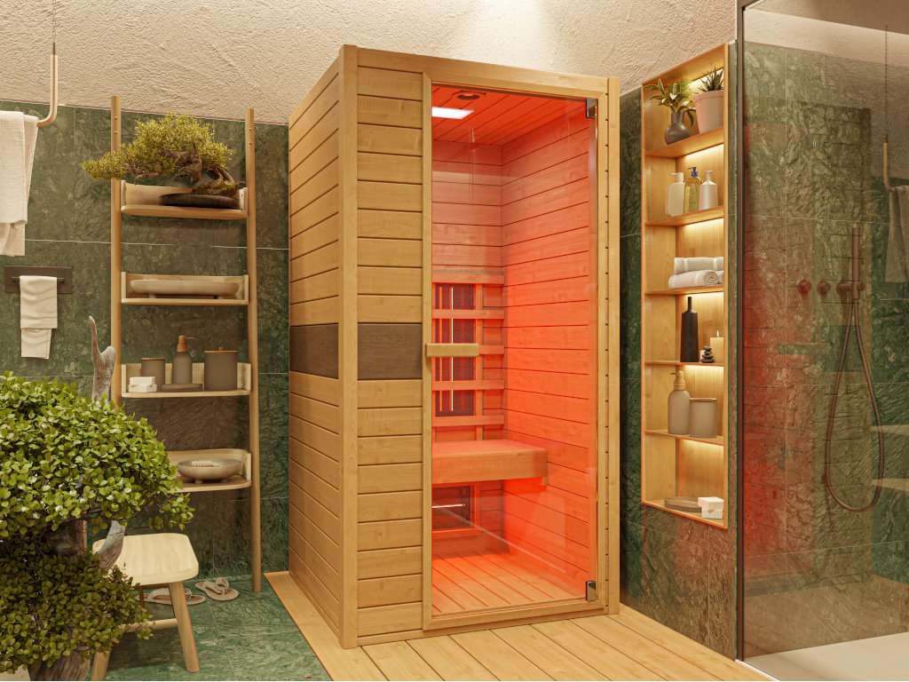 Infrarotkabine Ruby Deluxe Ganzglastür | Infrarotkabinen | Sauna | Holzprofi24