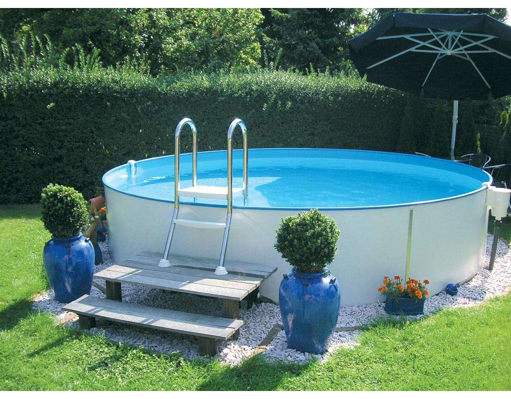 Poolset Premium Rund mit Sandfilter Ø 3,50 x 1,20 m | Stahlwandpools ...